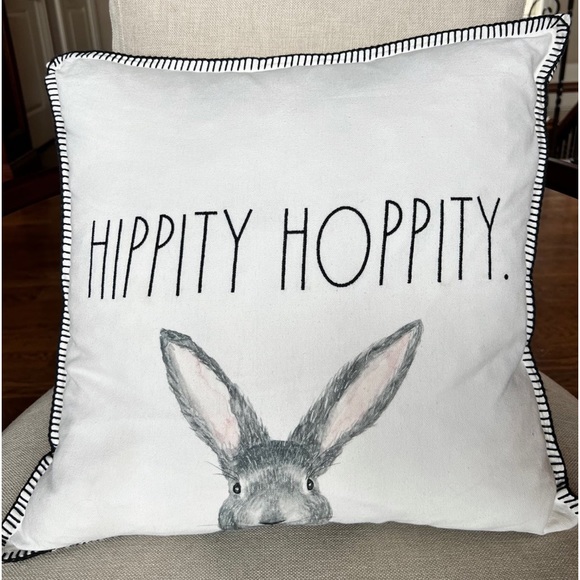 Rae Dunn | Accents | Rae Dunn Hippity Hoppity Easter Pillow | Poshmark
